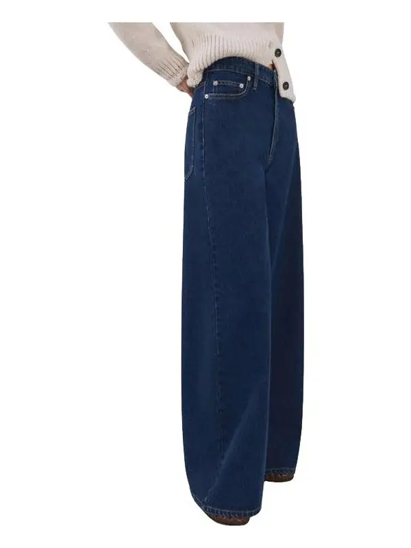 Mango Wide Leg Nonstretch Jeans - Blue