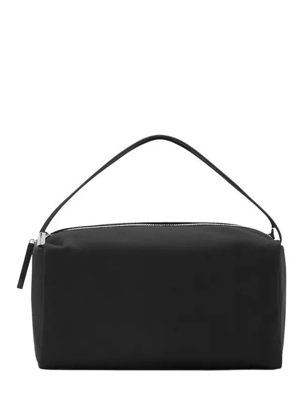 Mango Nylon Top Handle Bag - Black
