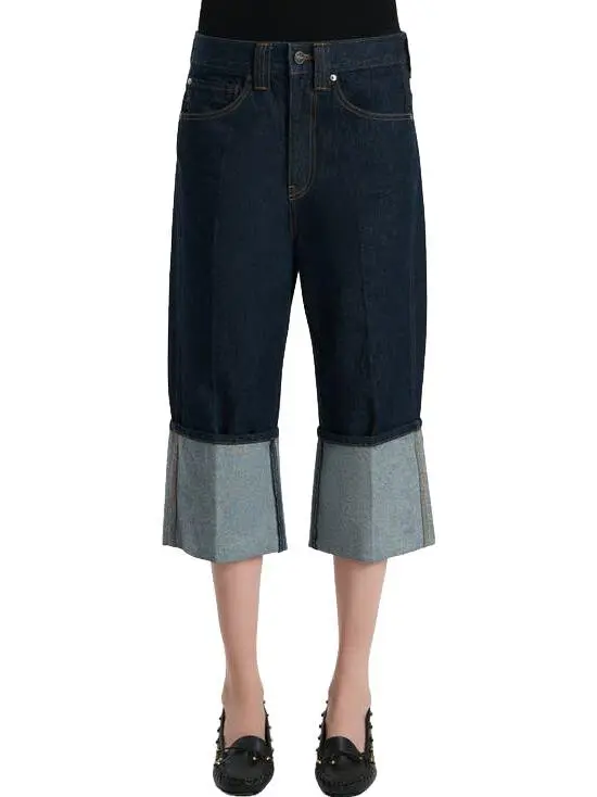 Khaite Boyle Ankle Wide Leg Jeans - Benson