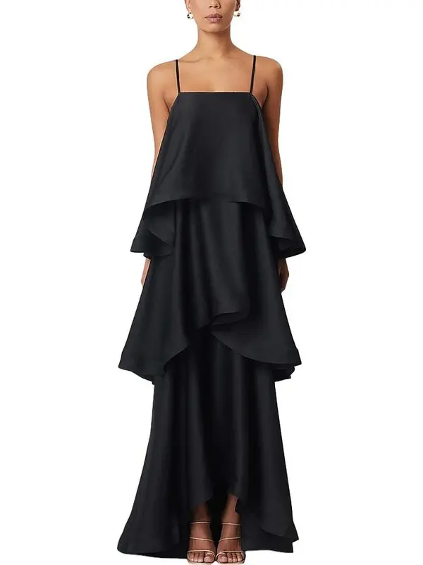 ELLIATT Tilly Tiered Maxi Dress - Black