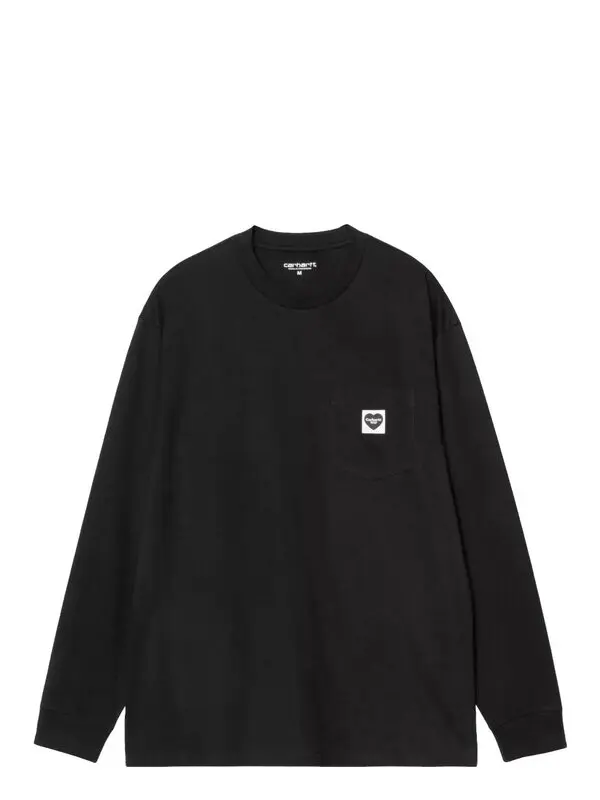 Carhartt Work In Progress Pocket Heart Long-sleeve T-shirt - Black