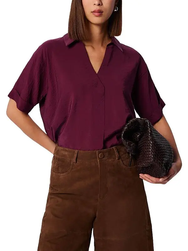 Whistles Sasha Relaxed Fit Shirt - Fig