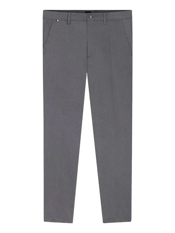 BOSS Tapered Trousers With Pressed Crease - Grey