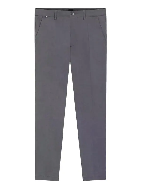 BOSS Tapered Trousers With Pressed Crease - Grey
