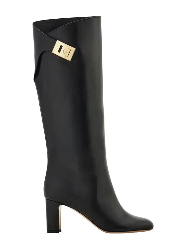 FERRAGAMO Hug Buckle Boots - Black