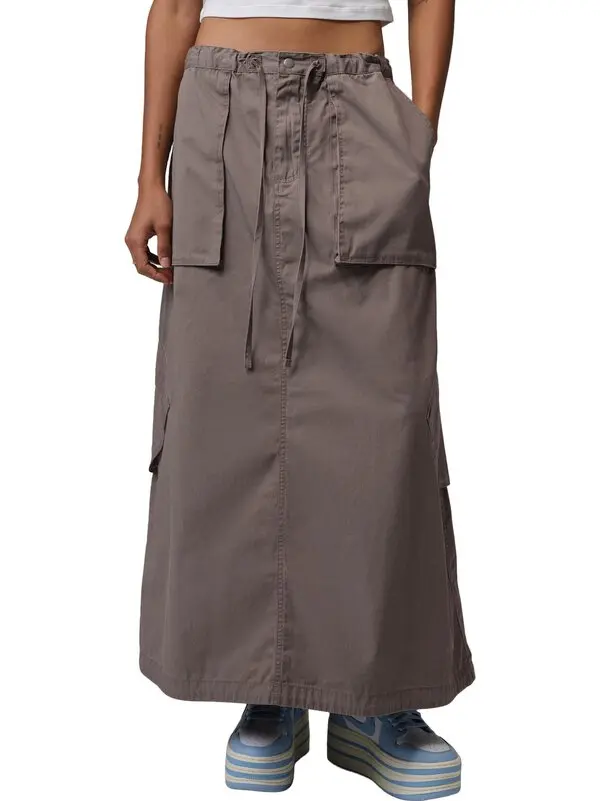 JORDAN Parachute Maxi Skirt - Grey