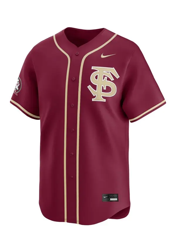 Nike Florida State Wordmark College Limited Baseball Jersey - Red
