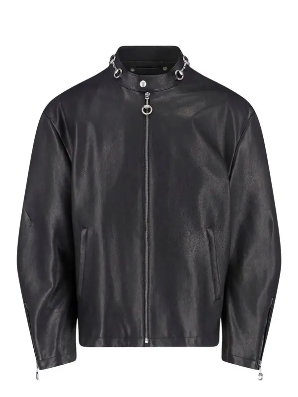 Gucci Horsebit Leather Jacket - Black