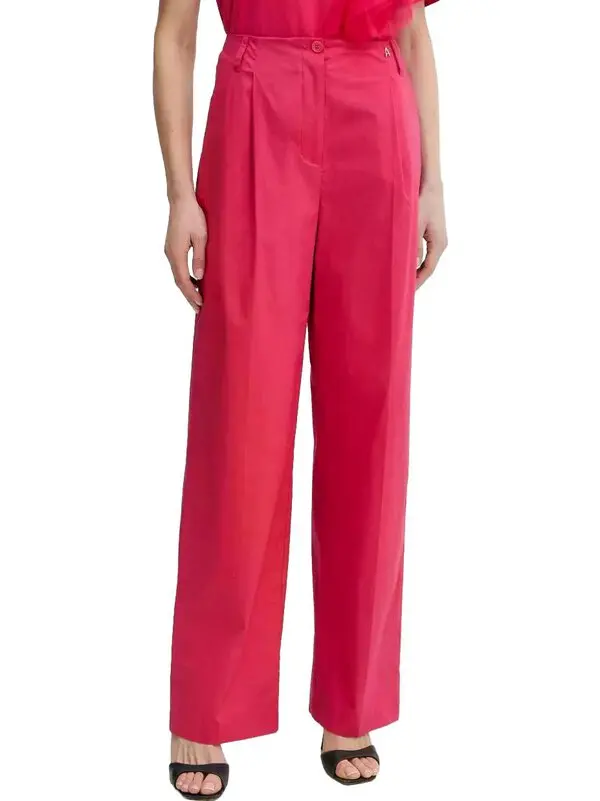 TWINSET Pleated Wide-leg Trousers - Pink