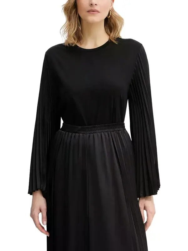 TWINSET Pleated-sleeve Blouse - Black