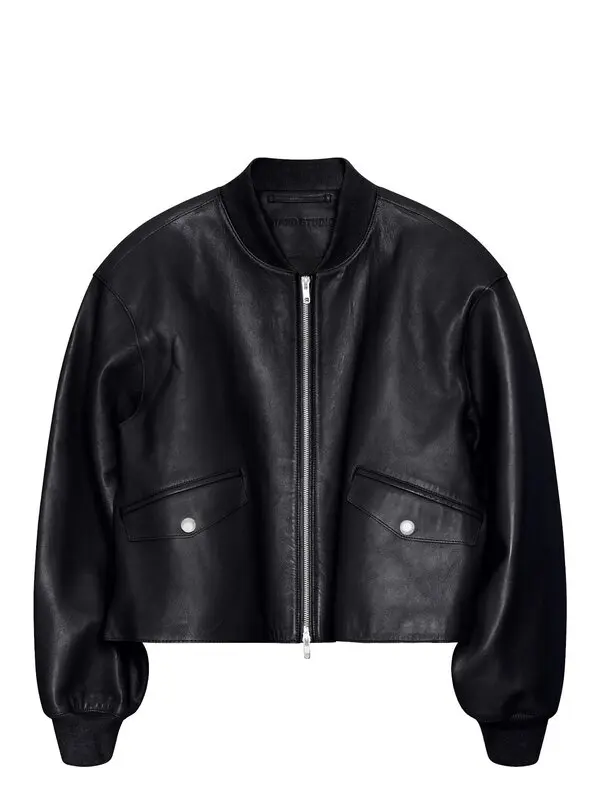 STAND STUDIO Callum Leather Jacket - Black