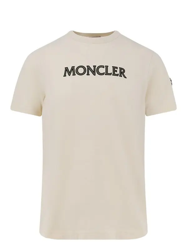 Moncler Cotton Tshirt - Beige