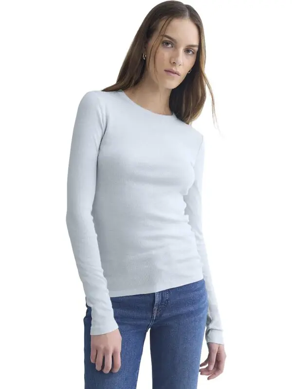Everlane Long-sleeve Crew Neck T-shirt - Skywriting