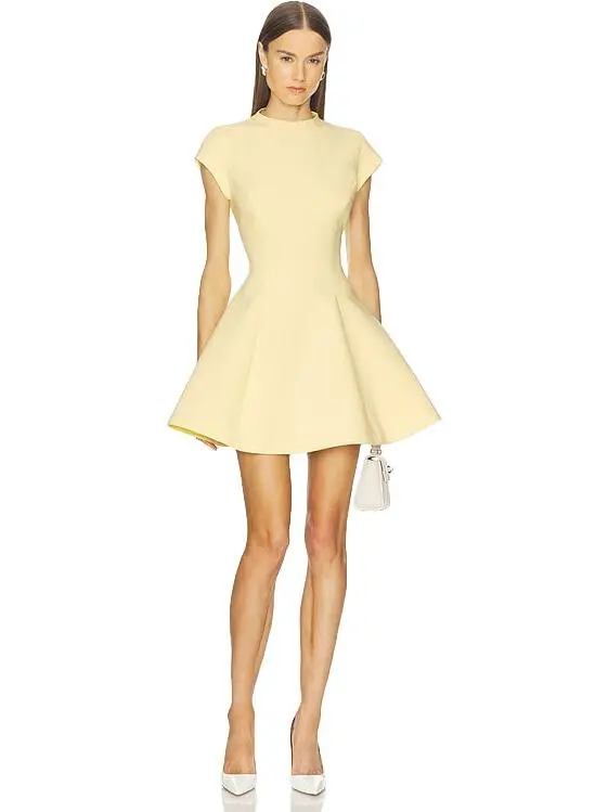 Bardot Beckett High Neck Mini Dress - Canary Yellow