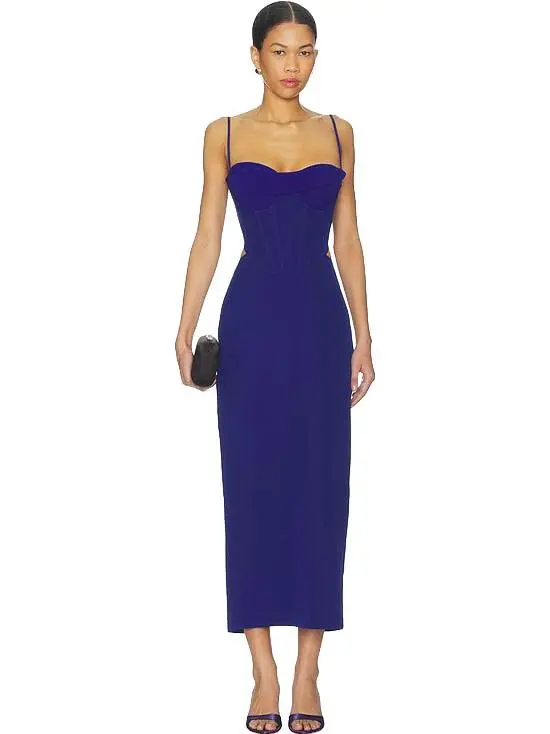 Bardot Martini Midi Dress - Cobalt