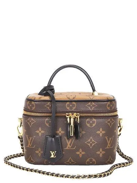 FWRD RENEW Louis Vuitton Monogram Reverse Vanity Pm Bag - Brown