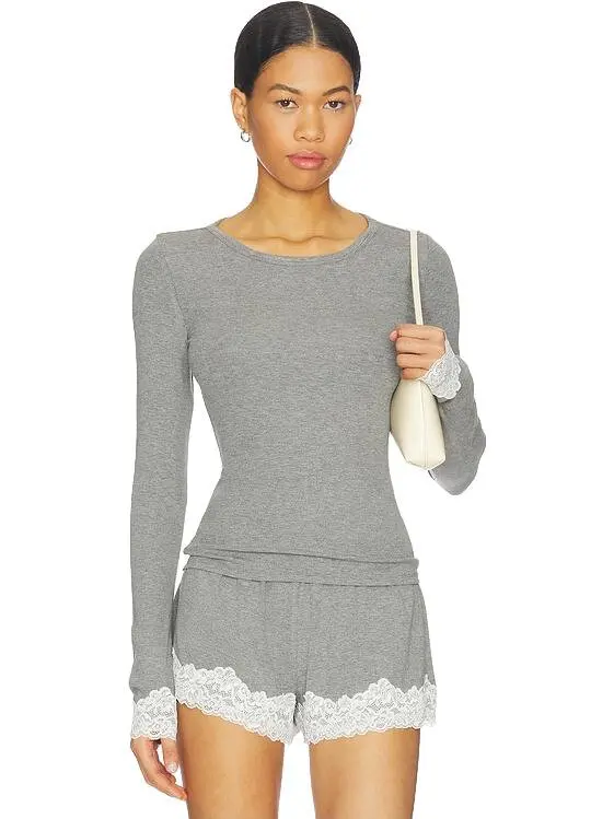 LOVERS AND FRIENDS Melow Top - Heather Grey
