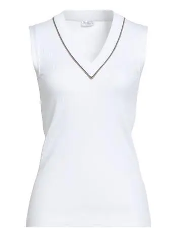 Brunello Cucinelli T-shirt With Embellishments - White