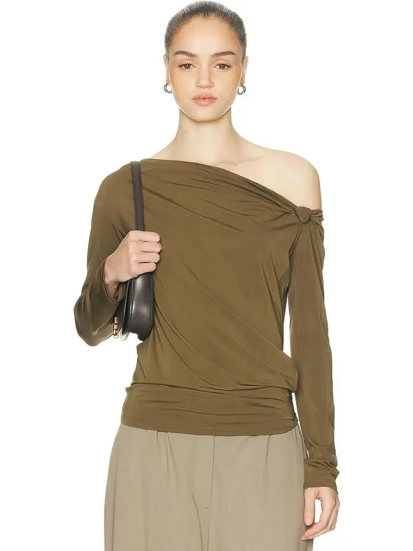 EAVES Jayne Off Shoulder Top - Capers