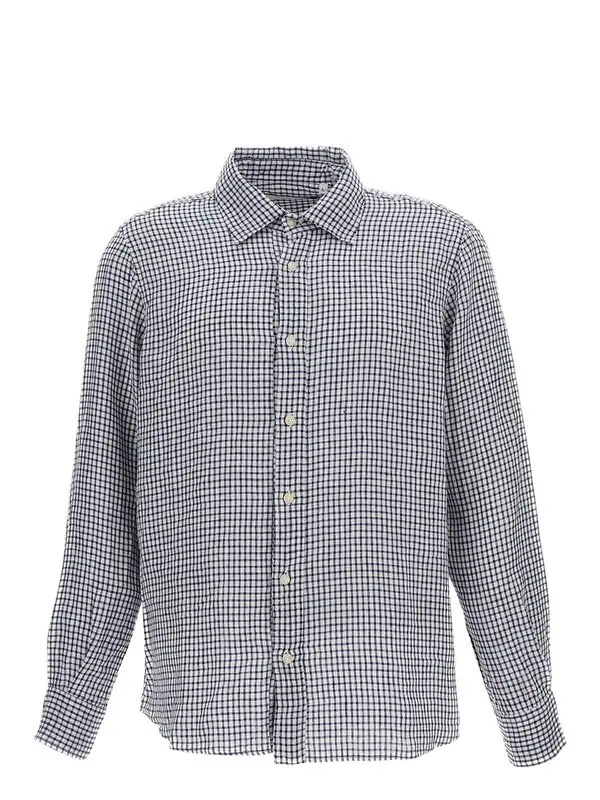 ORIGINAL VINTAGE Checked Linen Shirt - Multicolor