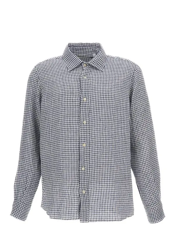 ORIGINAL VINTAGE Checked Linen Shirt - Multicolor