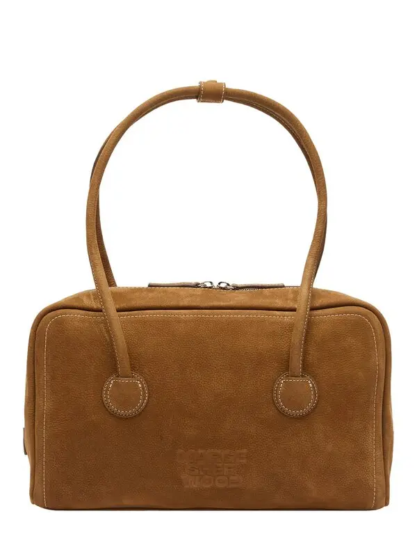 MARGESHERWOOD Soft Boston Shoulder Bag - Chestnut Nubuck