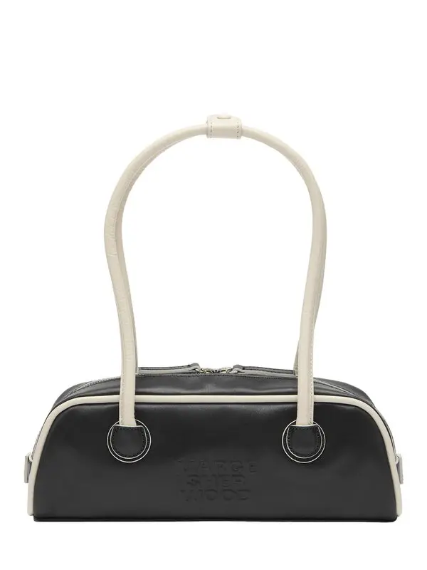 MARGESHERWOOD Mini Soft Boston Bag - Black/light Grey