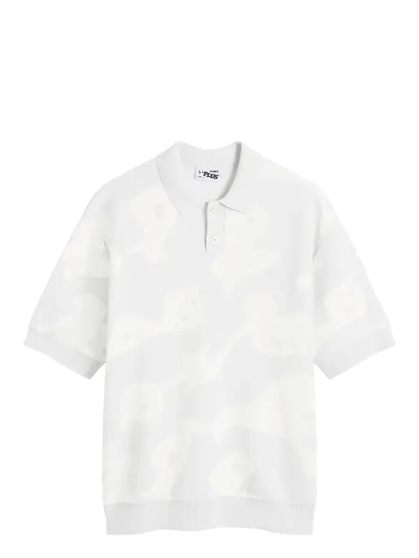 PAWA SPEED SPORTS Ghost Camo Knit Polo - Grey/white