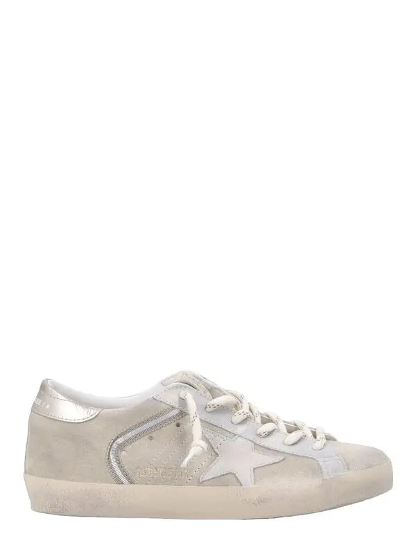 GOLDEN GOOSE Superstar Suede Sneakers - Beige/platinum