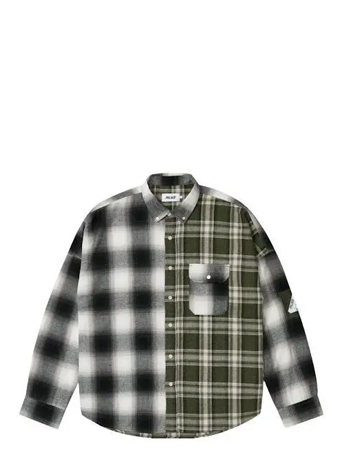 PALACE Patchy Flannel Shirt - Green