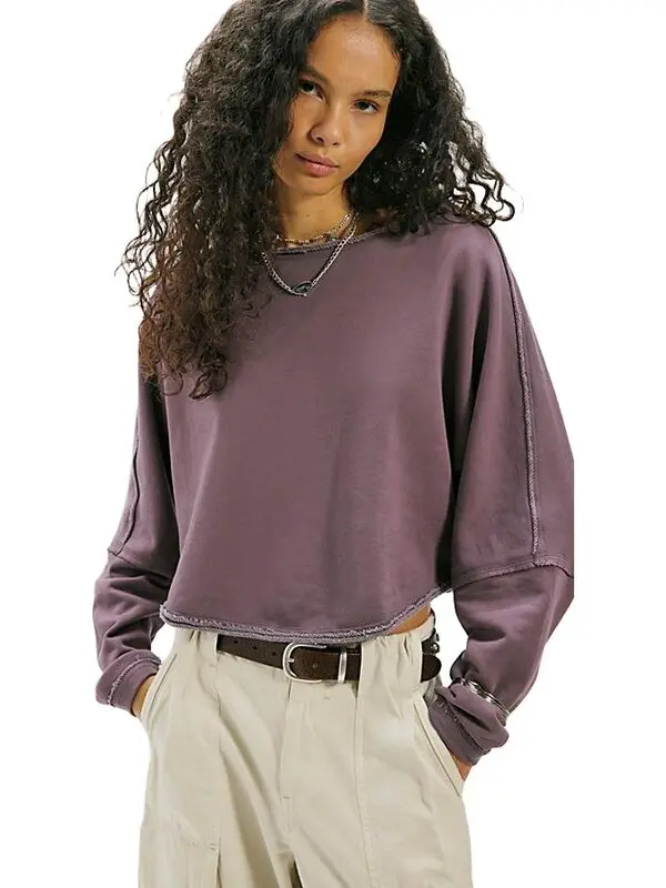 Free People We The Free To The East Pullover - Plum Slate