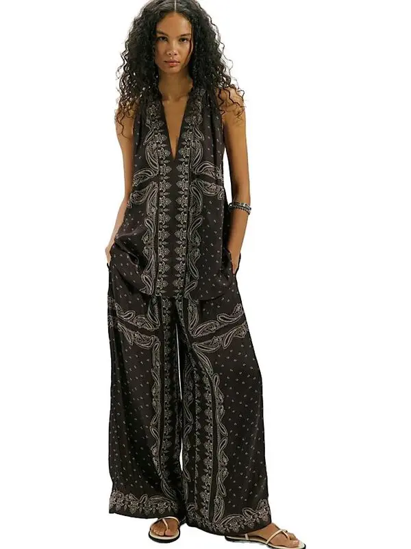 Free People Soleil Pant Set - Chocolate Combo