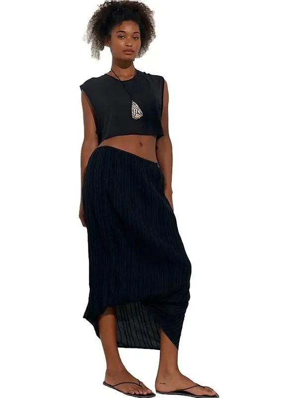 Free People Draped Dreams Maxi Skirt - Black
