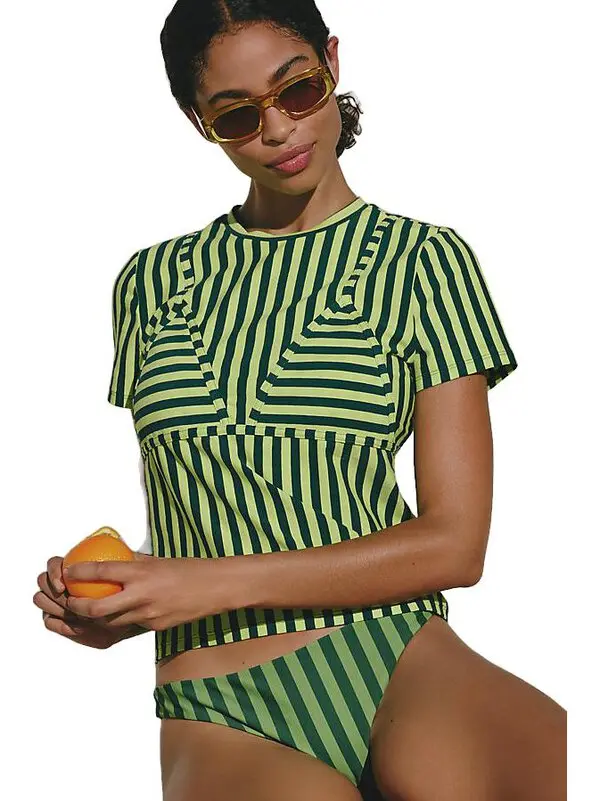 SIMONMILLER Ki Striped Top - Lime Stripe