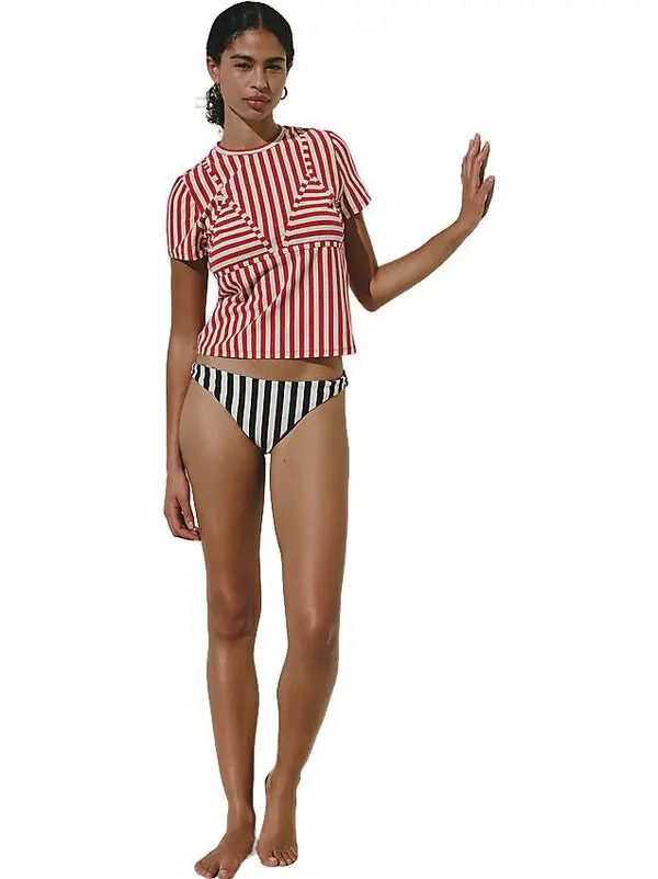 SIMONMILLER Ki Striped Top - Venetian Red Stripe
