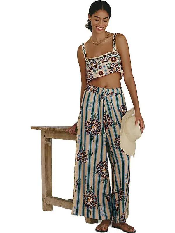 Agua Bendita X Jan Cover Up Pants - Blue Stripe