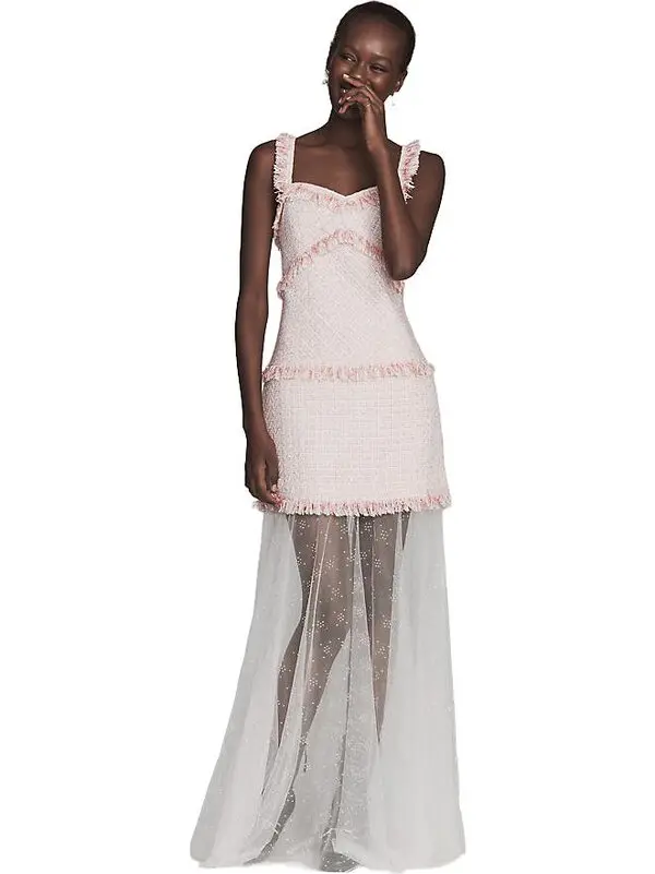 Endless Rose Sweetheart Sheer Maxi Dress - Pink
