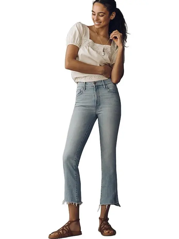 MOTHER High-rise Crop Straight Step Jeans - You're My Favorite