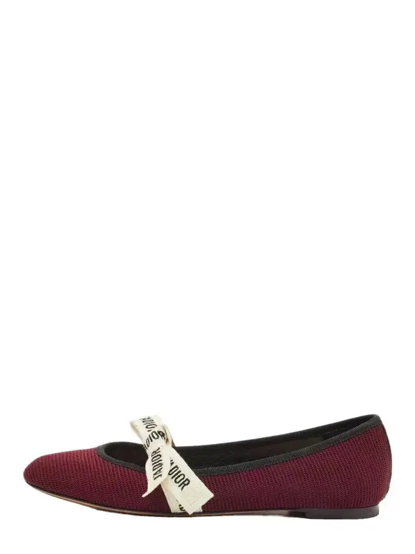 Dior Bow-embellished Ballet Flats - Red
