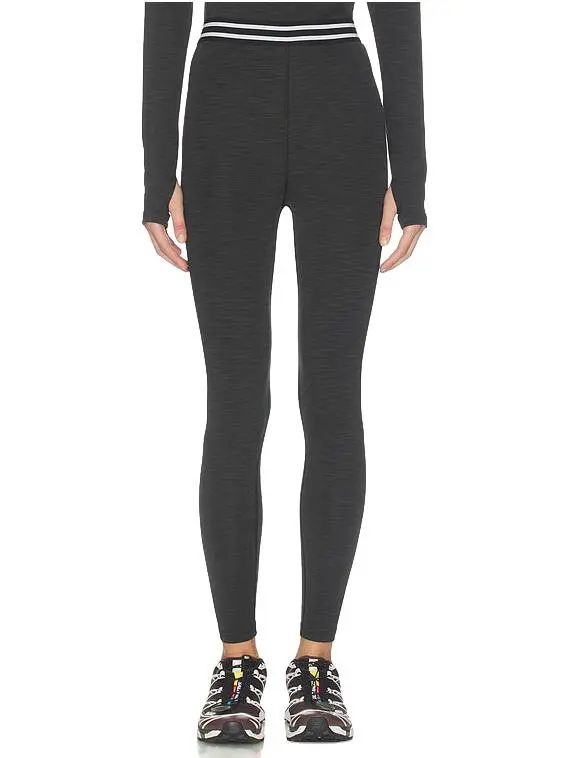 Splits59 Bailey High Waist Active Rib 7/8 Legging - Black