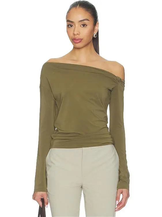 EAVES Jayne Off Shoulder Top - Olive