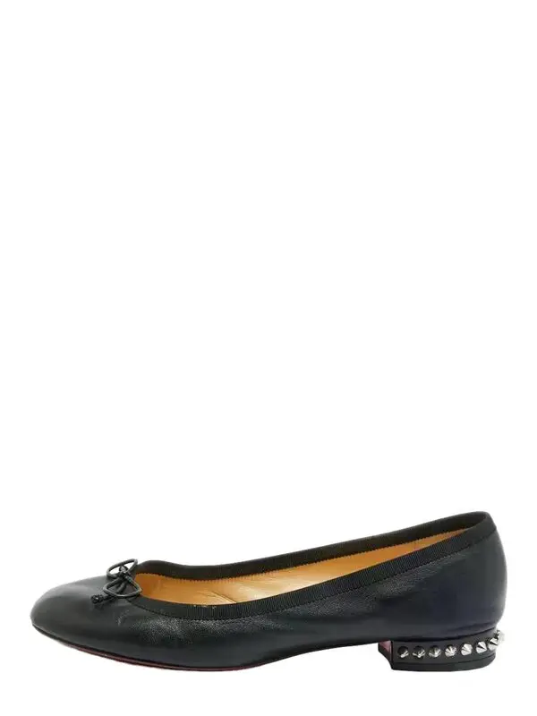 CHRISTIAN LOUBOUTIN La Massine Leather Ballet Flats - Black