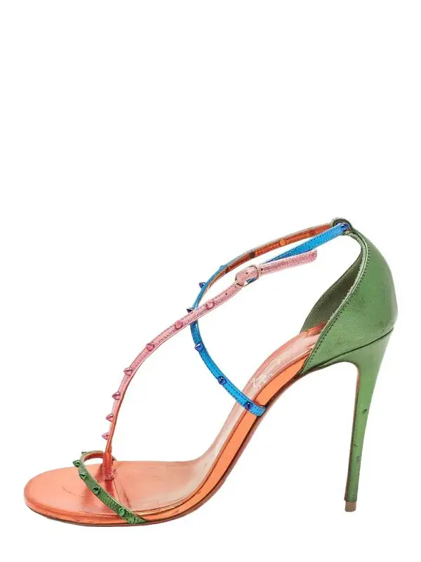 CHRISTIAN LOUBOUTIN Riojana Studded Sandals - Orange