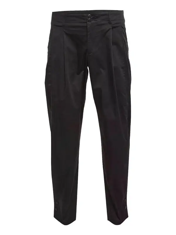 Emporio Armani Pleat-detail Trousers - Black