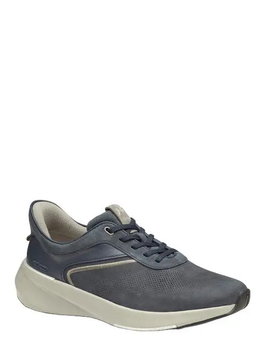 Johnston & Murphy Surge U-throat Embossed Leather Sneaker - Navy Full Grain/nubuck