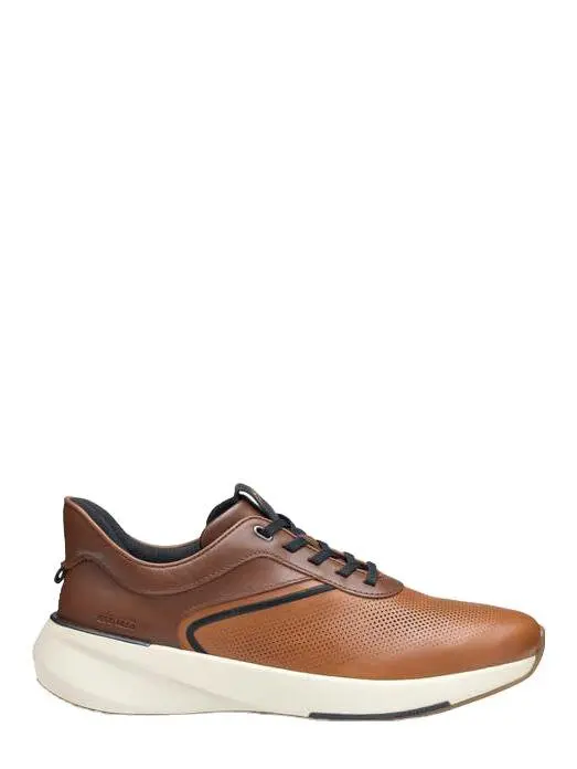 Johnston & Murphy Surge U-throat Embossed Leather Sneaker - Tan Full Grain