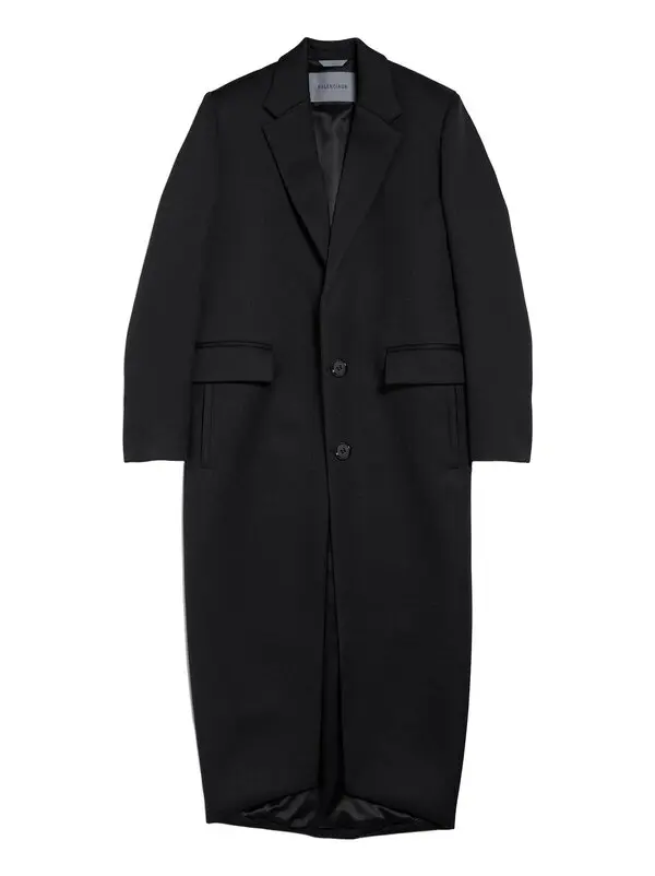 Balenciaga Long Sack Coat - Black