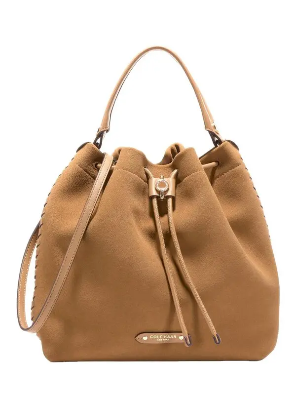 Cole Haan Isabella Bucket Bag - Chestnut Golden Honey Suede