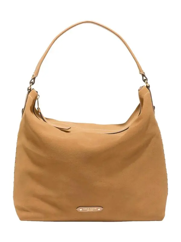 Cole Haan Leather Hobo Bag - Ch Golden Honey Suede