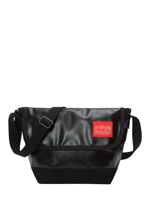 MANHATTAN PORTAGE Vinyl Vintage Mini Messenger Bag - Black